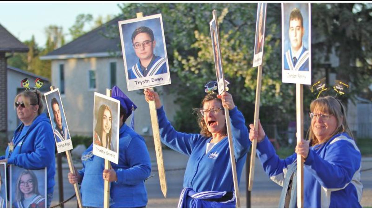 Picture Butte High School staff cheer on Class of 2020 | Lethbridge ...