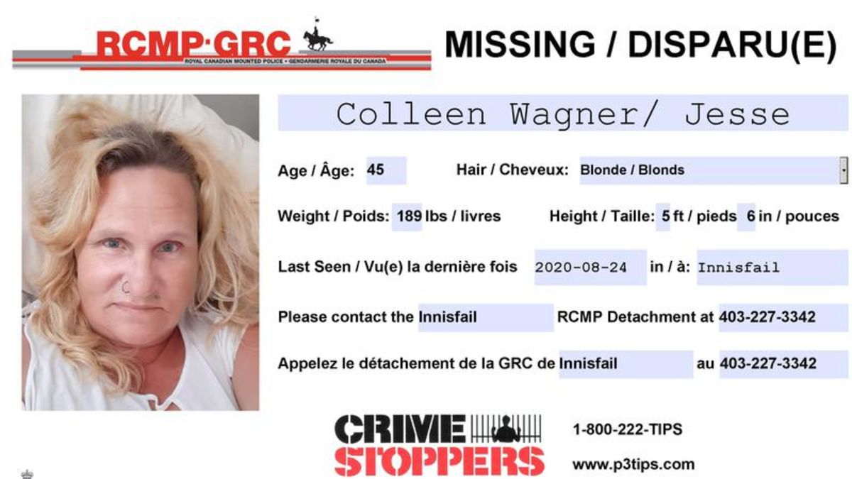 MISSING: Colleen Wagner, 45, of Innisfail | rdnewsnow.com