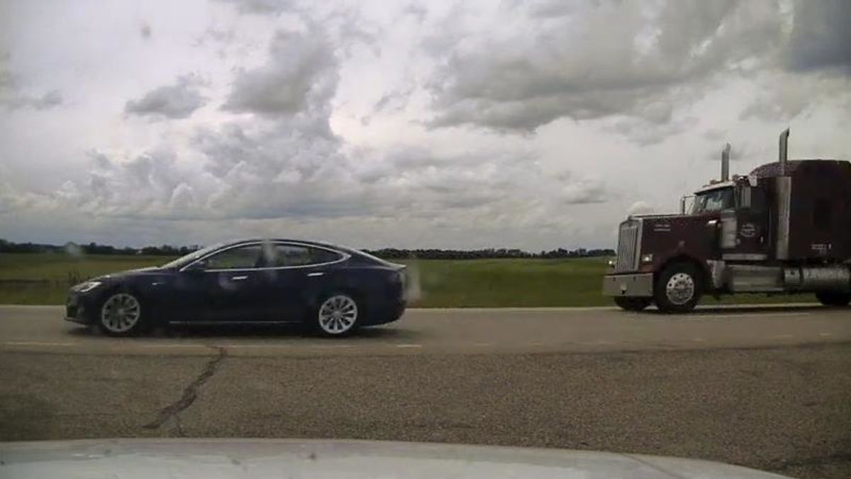 RCMP charge Tesla driver for speeding and sleeping behind the wheel ...