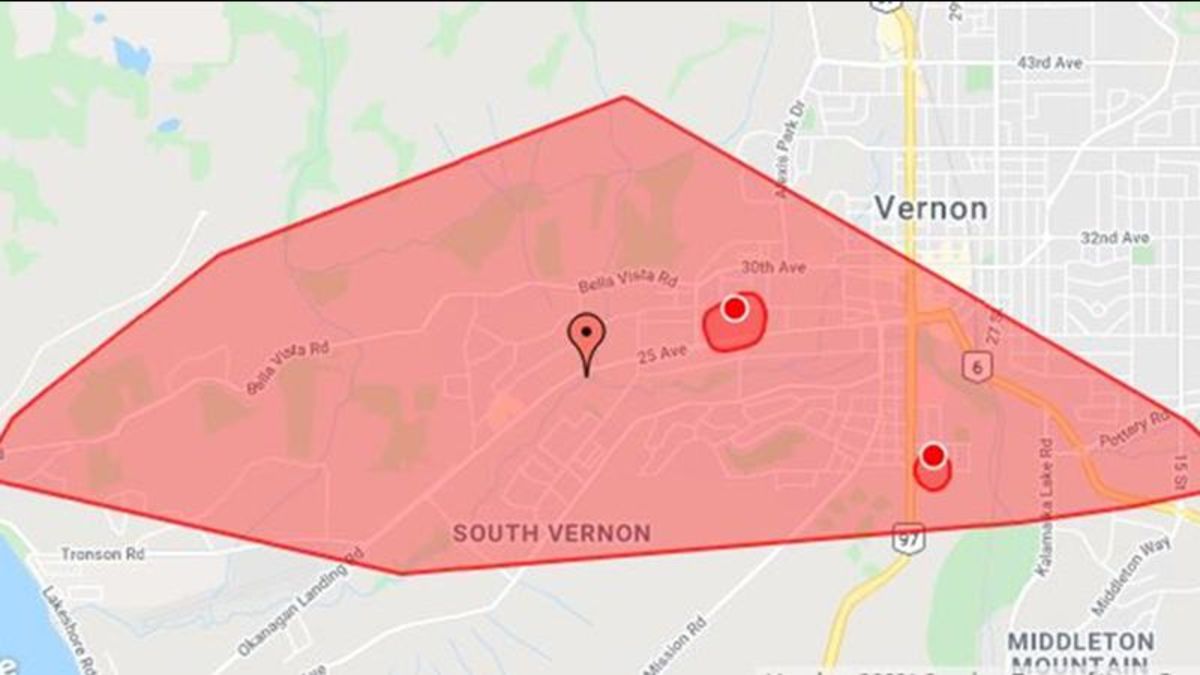 Power outage impacts thousands in Vernon & Coldstream | Vernon Matters