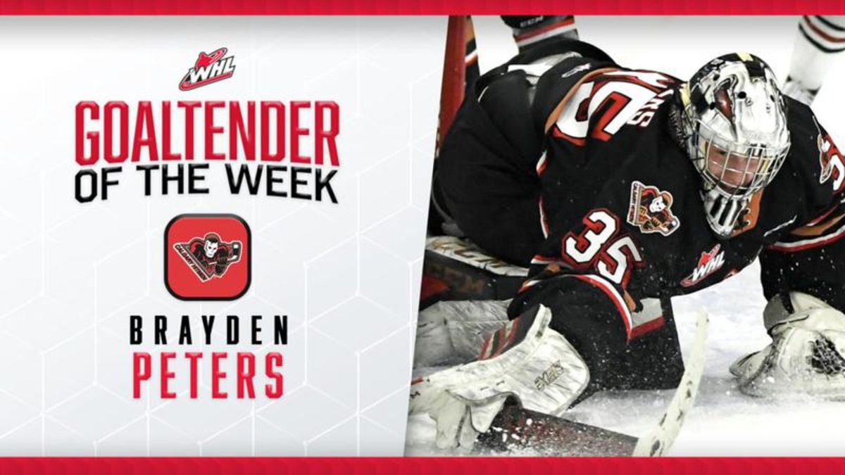 Taber’s Brayden Peters named WHL Goaltender of the Week | Lethbridge ...