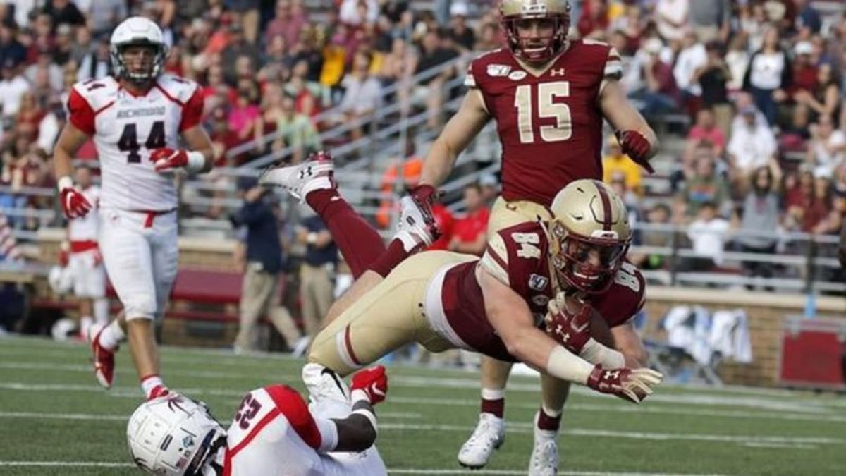 Former Boston College tight end Burt excited to get chance to play ...
