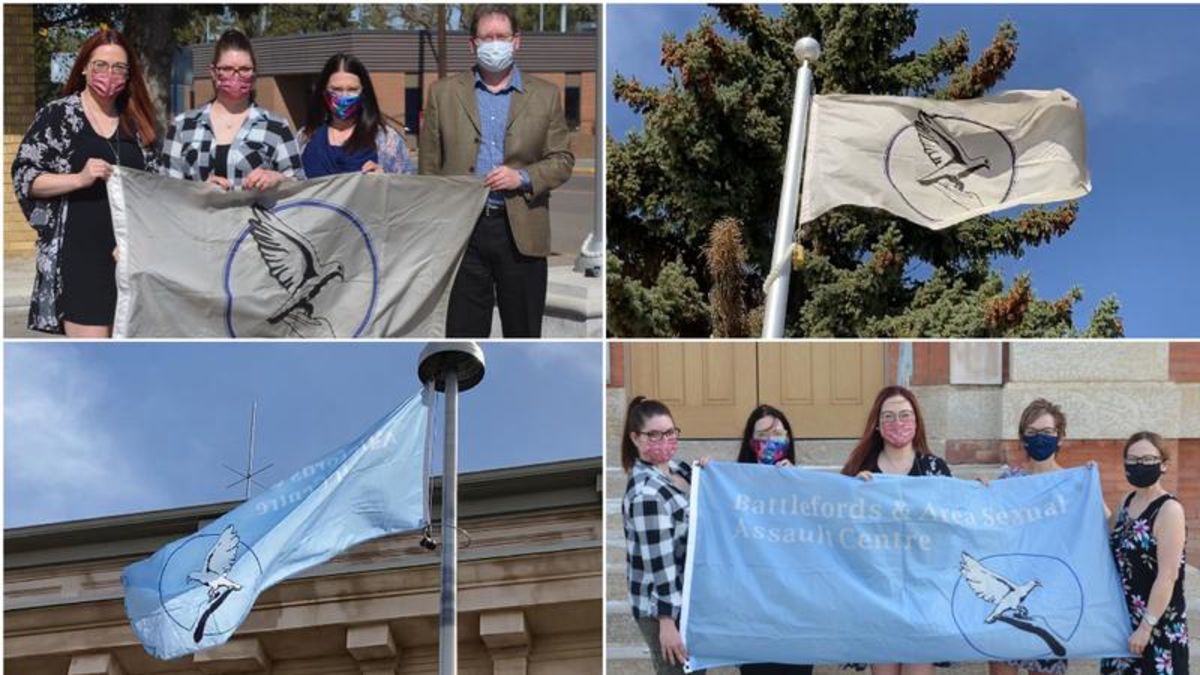 Flags raised in Battlefords for Sexual Assault Awareness Week ...