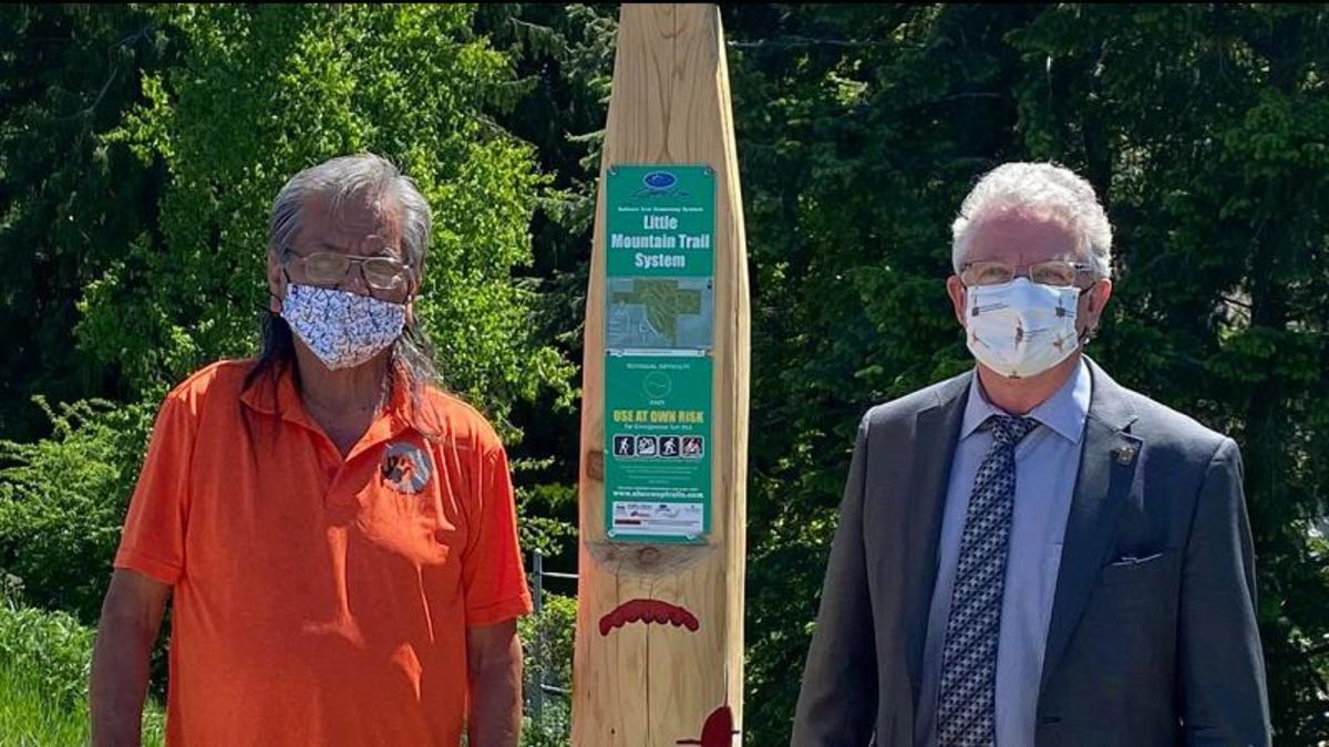 Secwépemc Landmarks celebrates installation of first trailhead post in ...