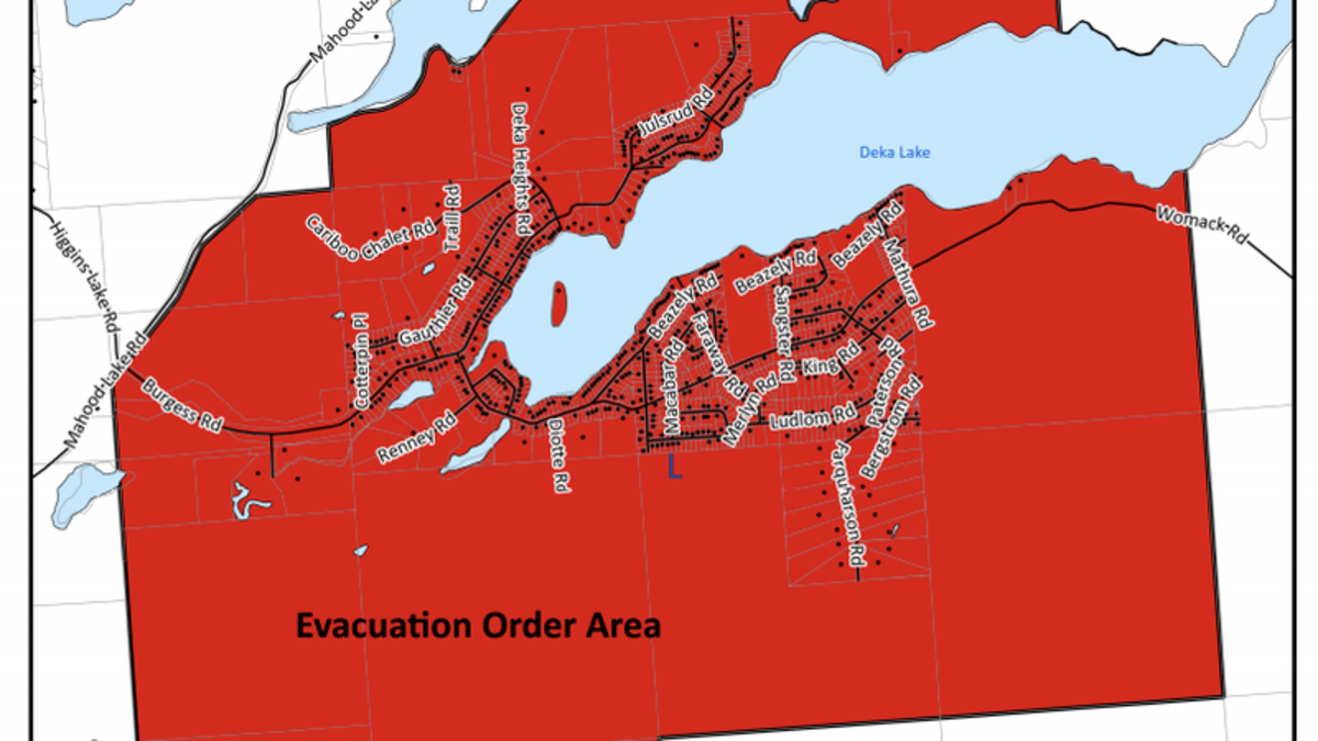 UPDATED: Evacuation Order issued for Deka Lake, Sulphurous Lake | CKPG ...