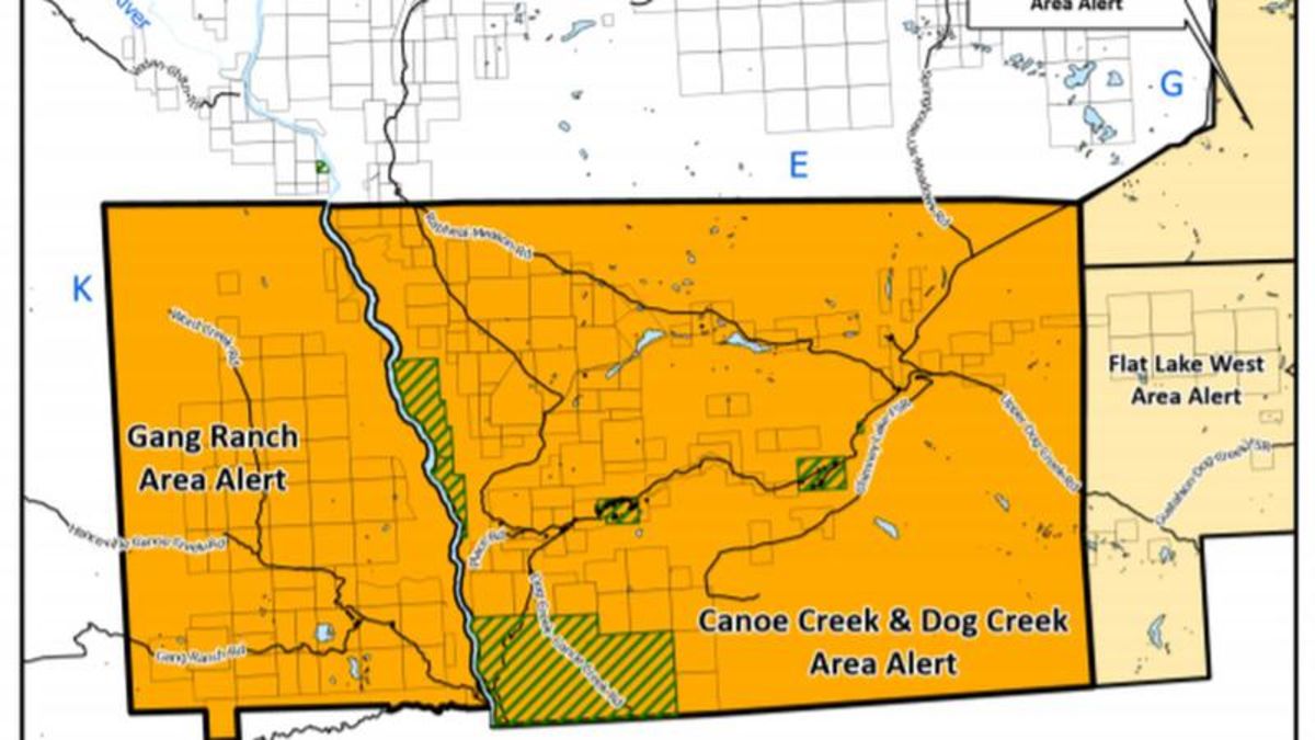 Evacuation Alert issued for the Gang Ranch Area and Canoe Creek – Dog ...