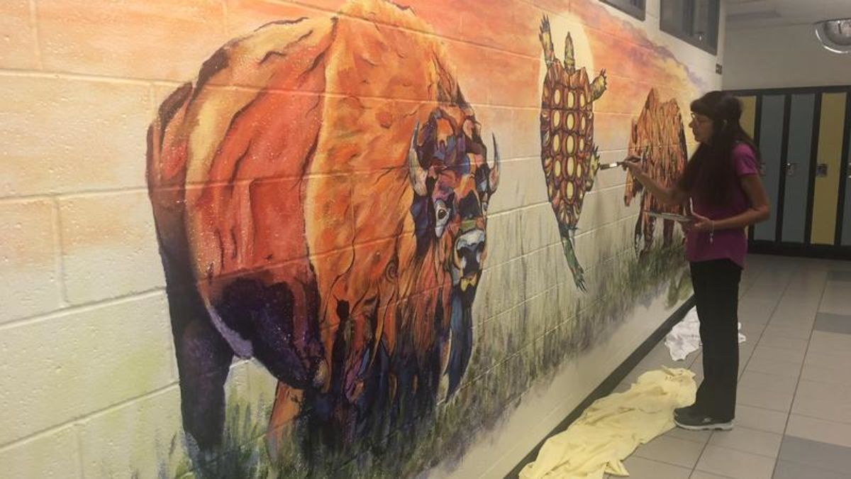 School mural represents core values, honours Indigenous culture | CHAT ...
