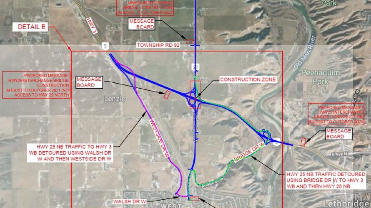 Highway 25 bridge work to start September 2 | Lethbridge News Now
