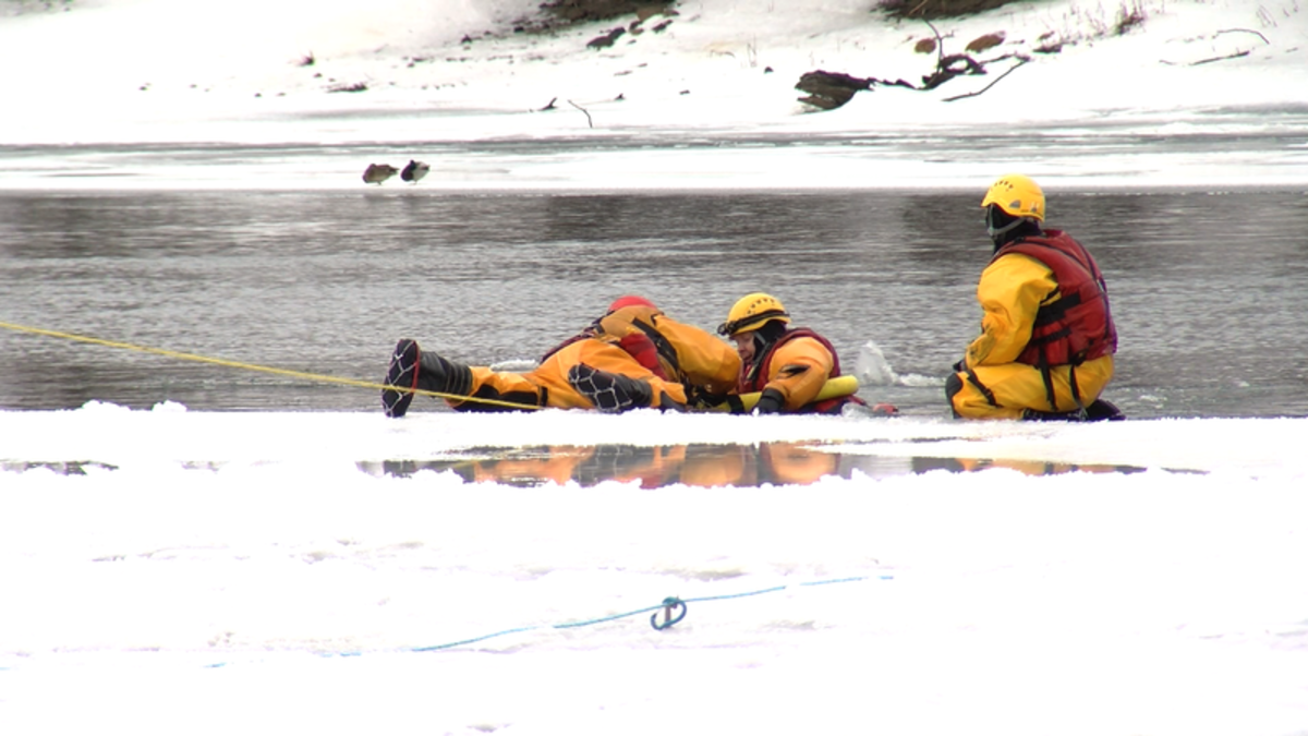 WATCH: Kamloops Fire Rescue staying prepared with ice rescue training ...