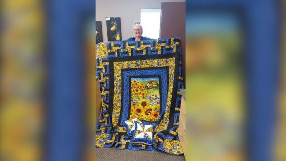 How a sunflower quilt from Candle Lake is helping people in Ukraine ...