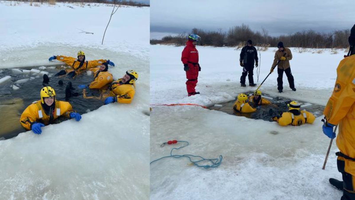 Police join fire crews for ice rescue training | meadowlakeNOW
