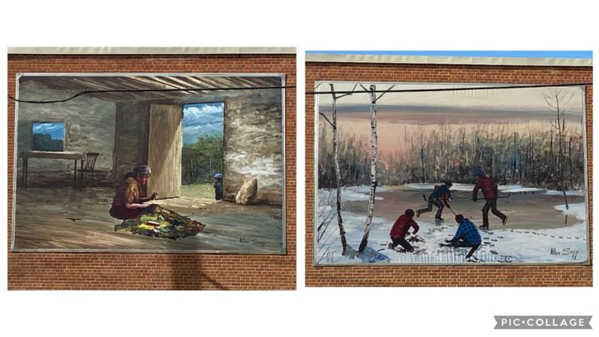 New murals of Allen Sapp paintings brighten up downtown | battlefordsNOW