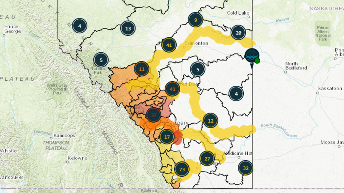 Flood warnings, watches, and advisories issued in Southern Alberta ...