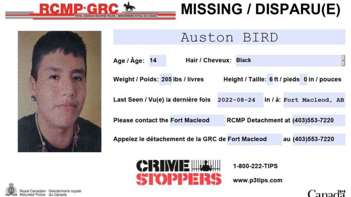 Fort Macleod Rcmp Seeking Help To Find Missing 14 Year Old Auston Bird