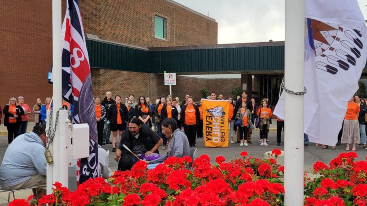 Flags of Treaty 6, Treaty 7 and Métis raised at Red Deer Polytechnic ...