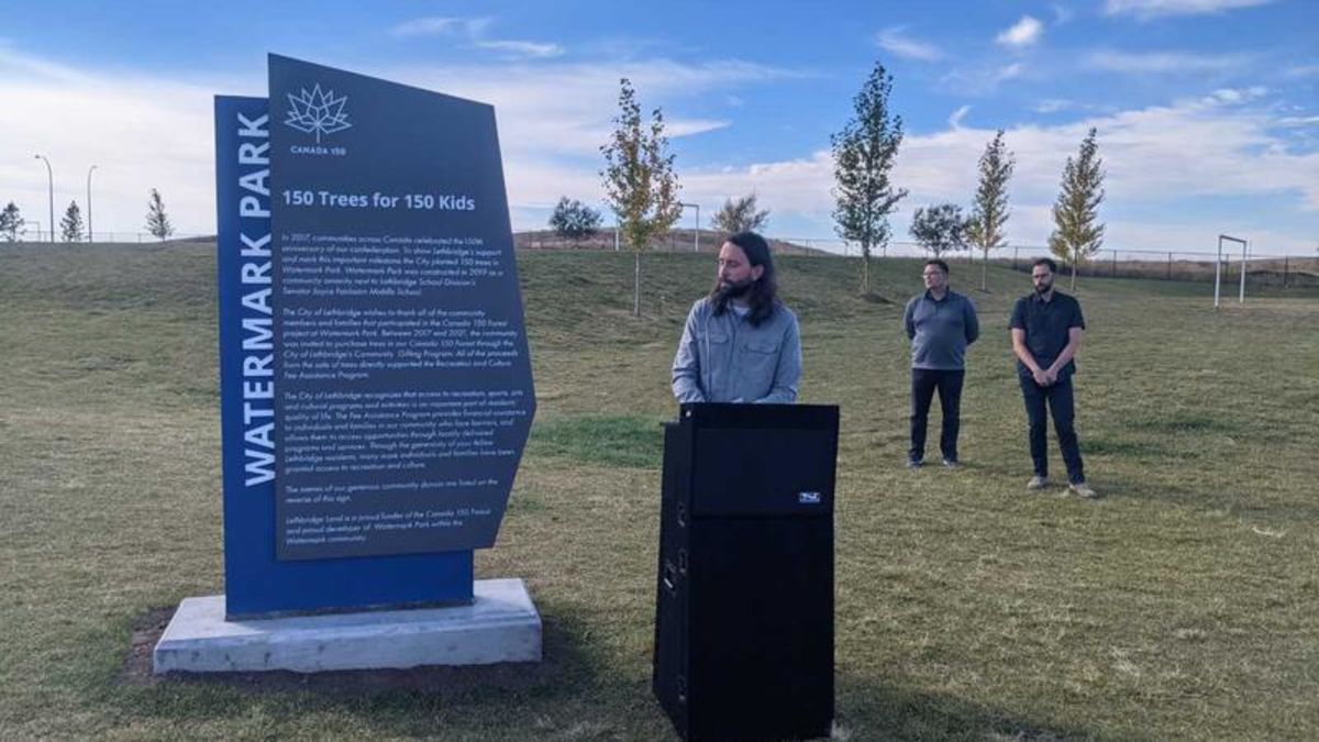 Monument unveiled at Watermark Park in west Lethbridge | Lethbridge ...