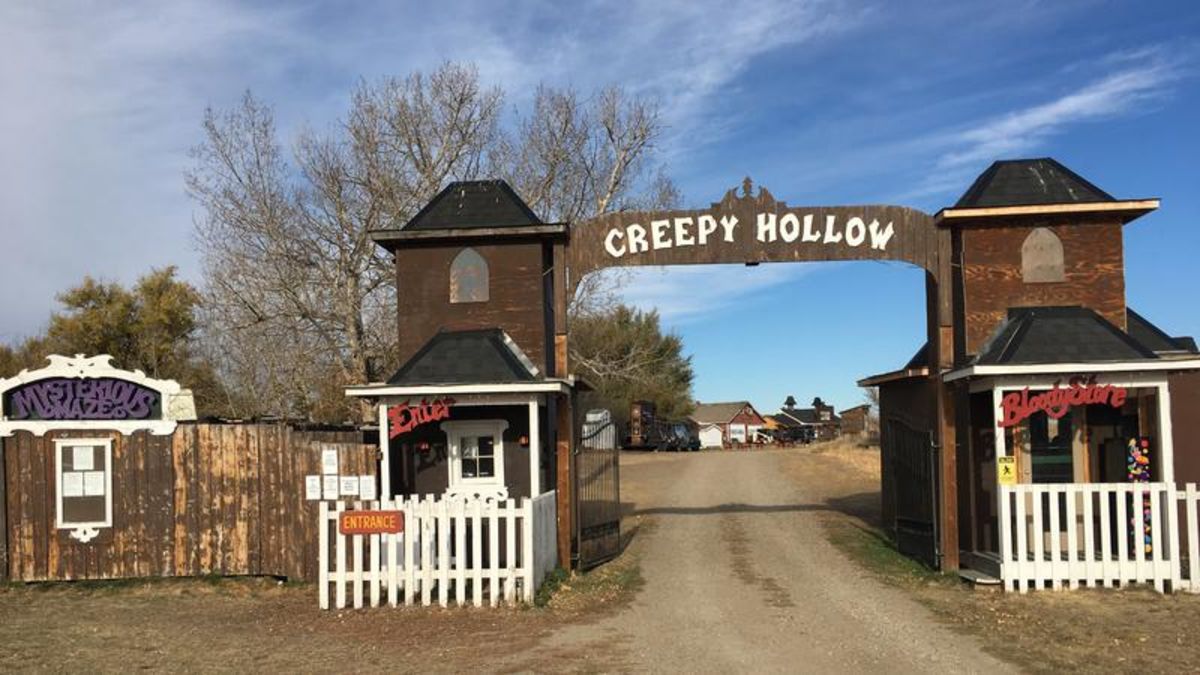 Rising from the ashes: Creepy Hollow rebuilds haunted house after fire ...