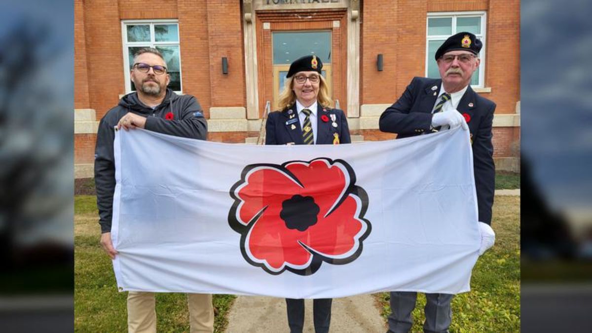 Remembrance Day flag now flying at Battleford Town Hall | battlefordsNOW