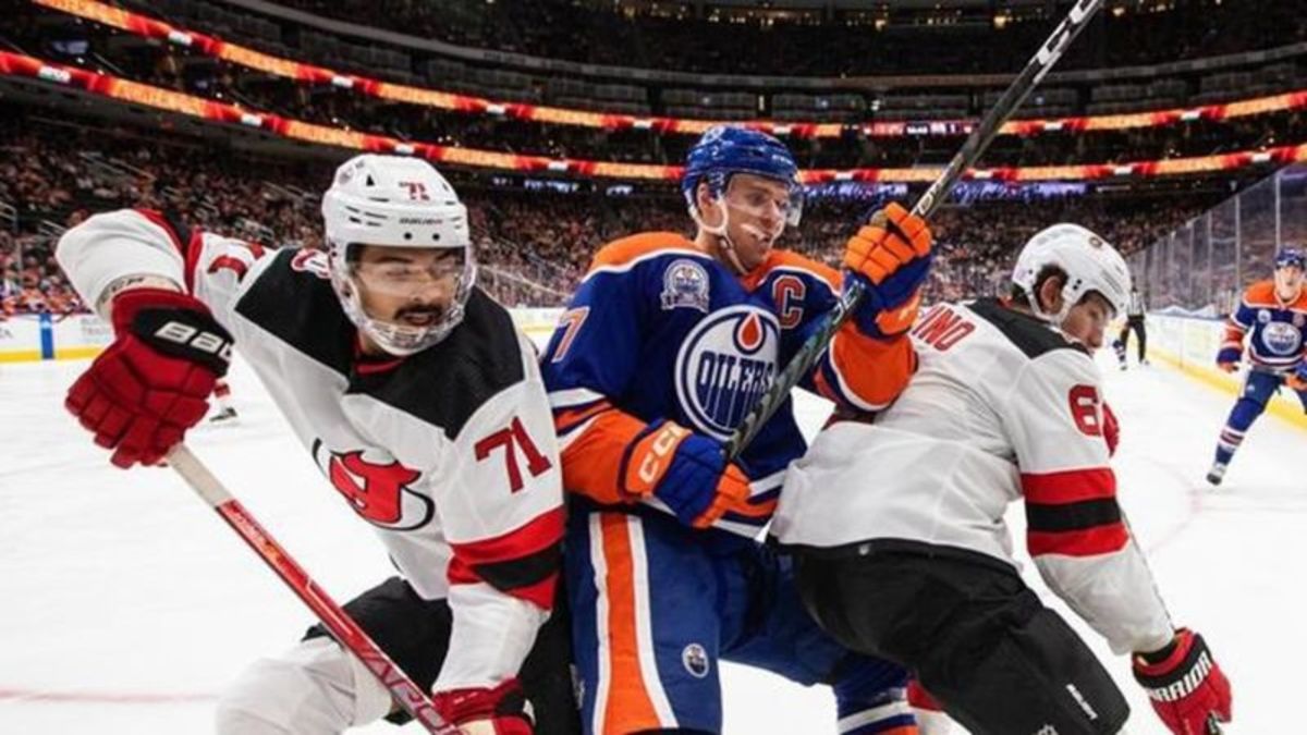 Oilers falter in third period as Devils in fifth in a row behind 4-3 ...
