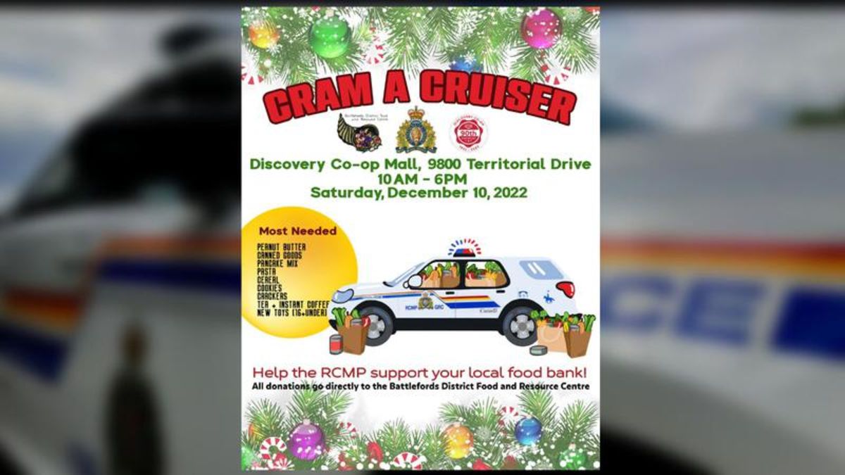 RCMP holding ‘Cram a Cruiser’ event Saturday | battlefordsNOW