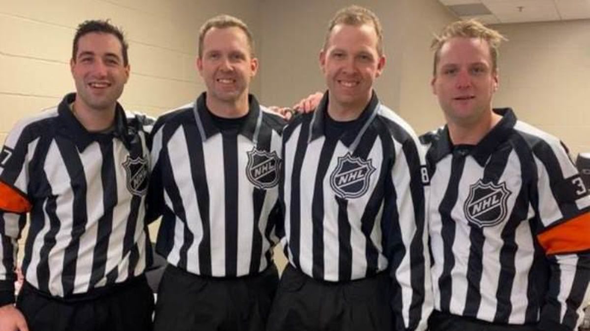 Red Deer’s brothers Huseby make NHL officiating debut after emergency ...