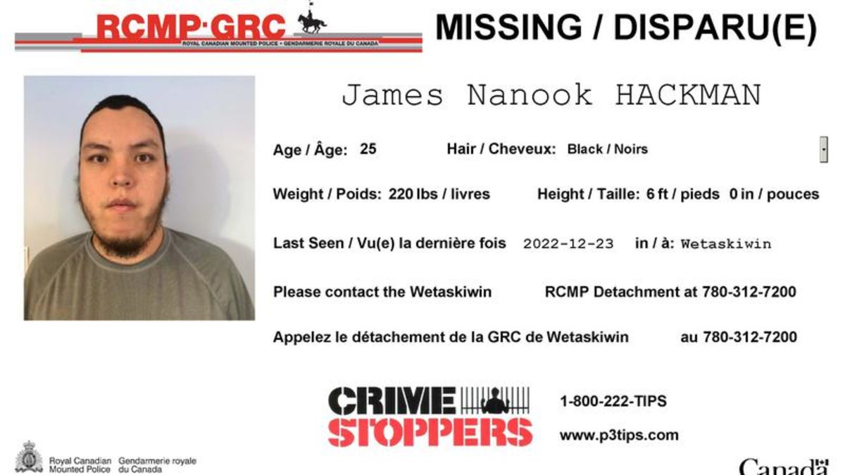 MISSING: James Nanook Hackman, 25, of Wetaskiwin | rdnewsnow.com