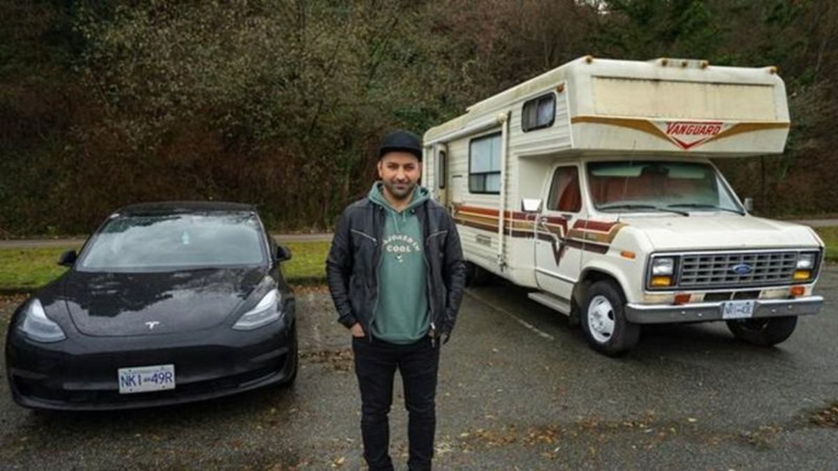 He sleeps in a van but drives a Tesla: life on wheels in Vancouver’s ...