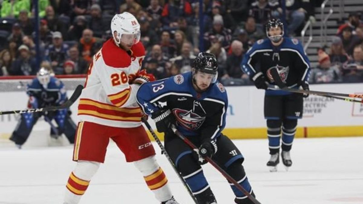 Johnny Gaudreau comes back to Calgary’s Saddledome as a Blue Jacket ...