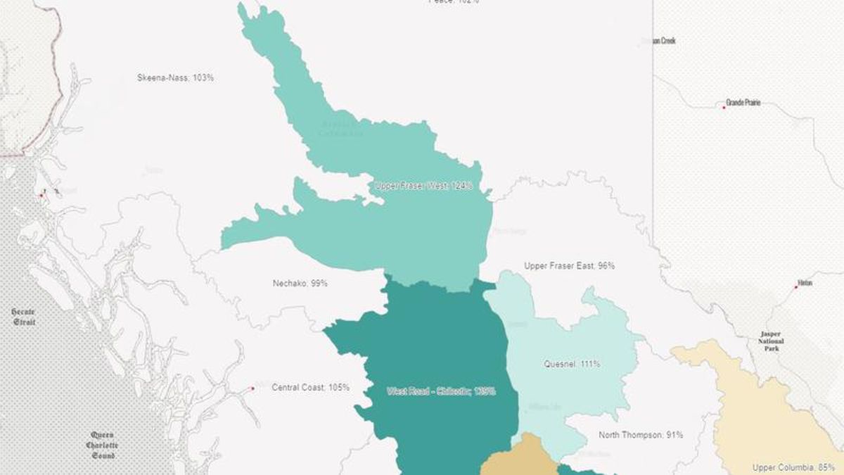 Snowpack levels across BC at 94% of normal | CKPG Today