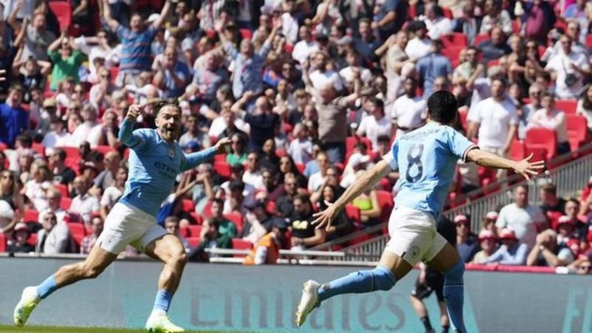 Man City beats Man United 2-1 in FA Cup final to complete second leg of ...