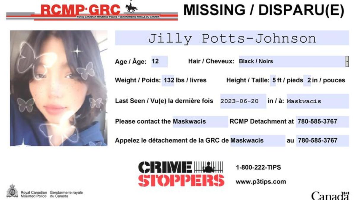 MISSING: Jilly Potts-Johnson, 12, Samson Cree Nation | rdnewsnow.com
