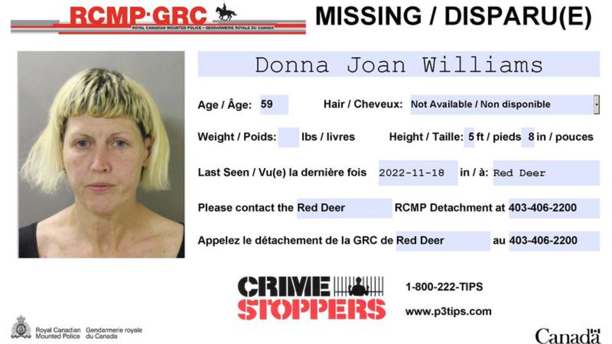 MISSING: Donna Williams, 59, Red Deer | rdnewsnow.com