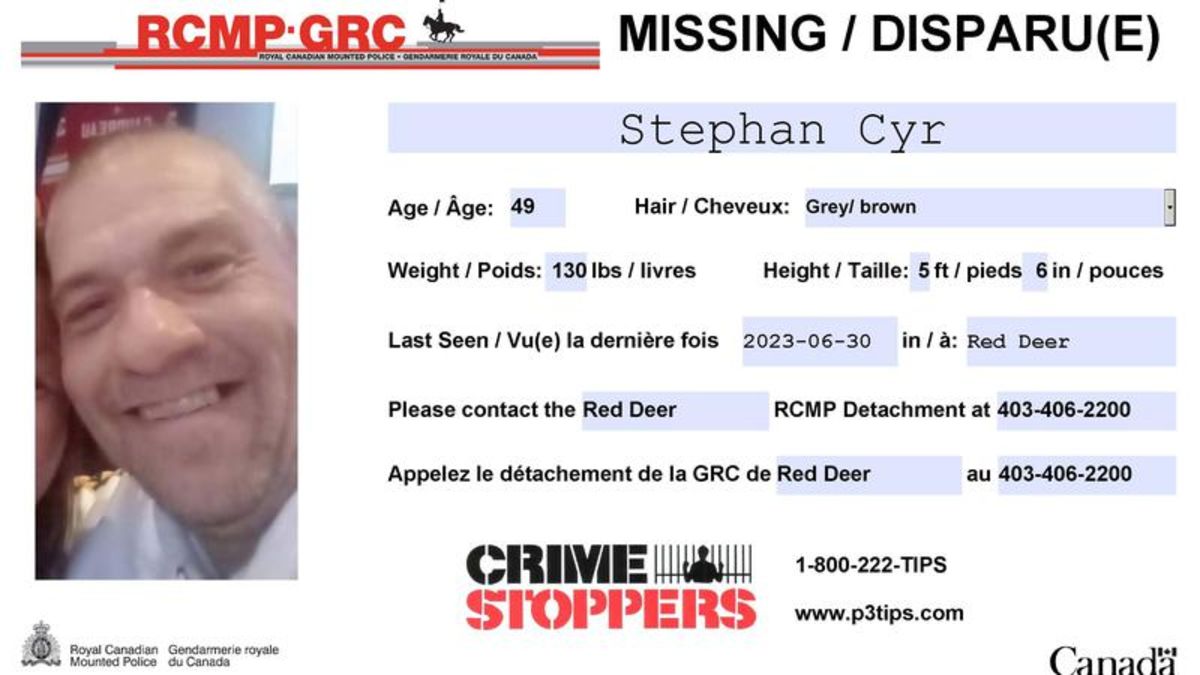 MISSING: Stephan Cyr, 49, Red Deer | rdnewsnow.com