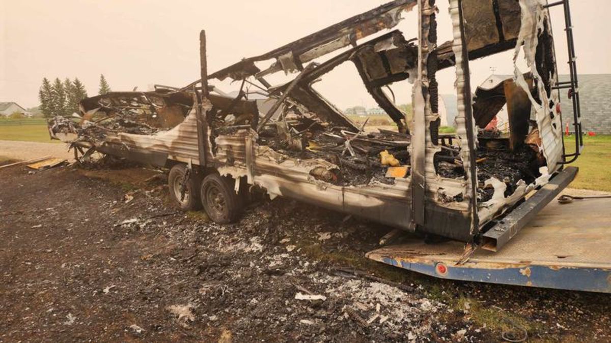 Sask. man shares story after explosion destroys camping trailer that ...