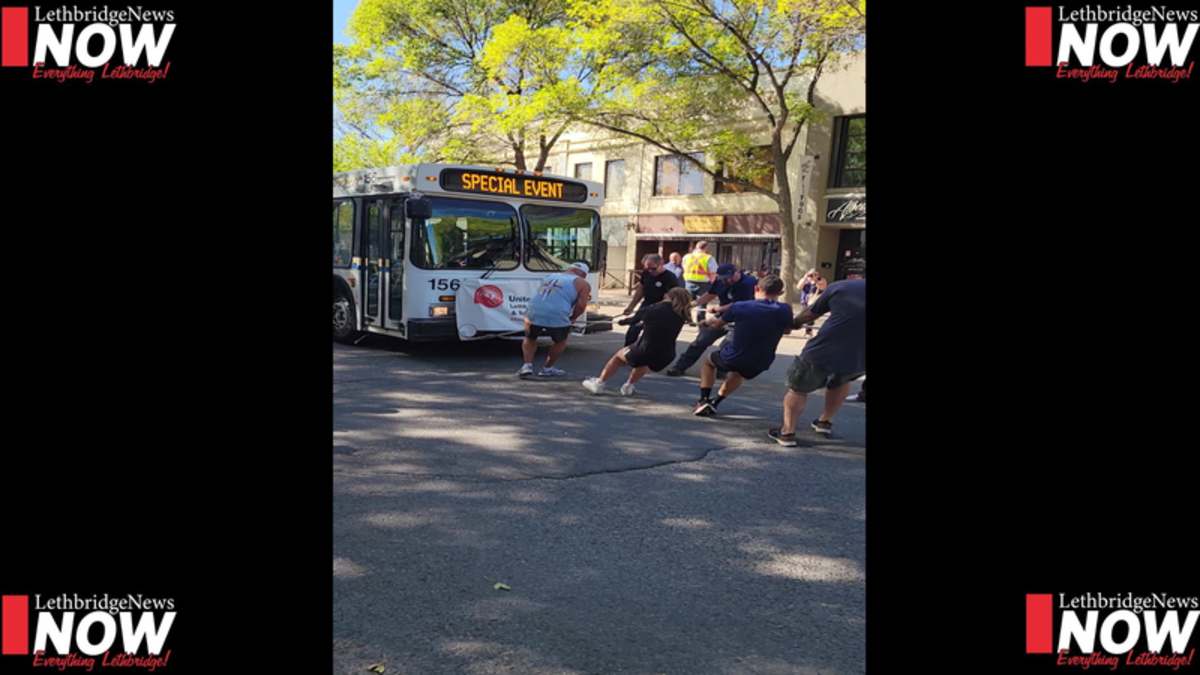 Lethbridge United Way runs Pull the Bus charity event | Lethbridge News Now