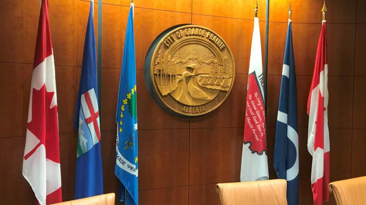 Treaty 8, Metis flags added to Grande Prairie City Council chambers ...