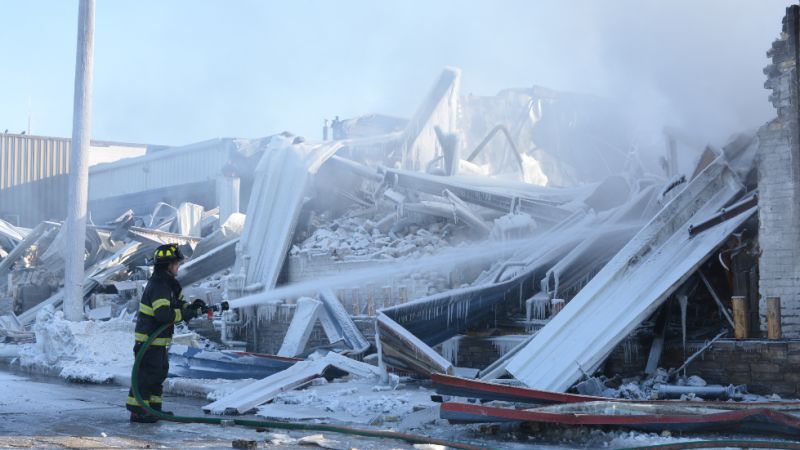 Firefighters work all night putting out auto-body shop fire ...