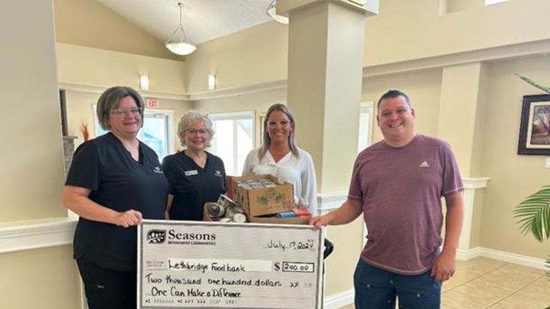 Seasons Lethbridge Gardens supports Food Bank through a unique ...