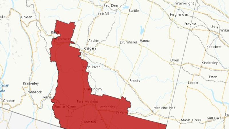 100 km/hr wind gusts forecast in southern Alberta | Lethbridge News Now