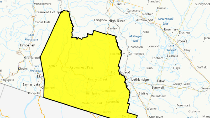 Wind warning issued for southwestern Alberta | Lethbridge News Now