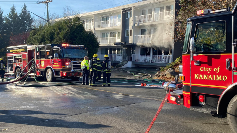 Apartment fire destroys multiple units near downtown Nanaimo ...