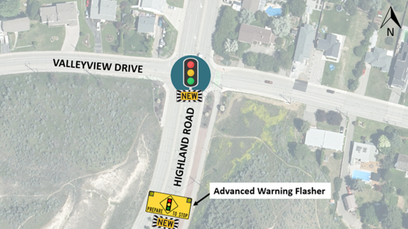 New traffic signal to be activated soon at Valleyview Drive and ...